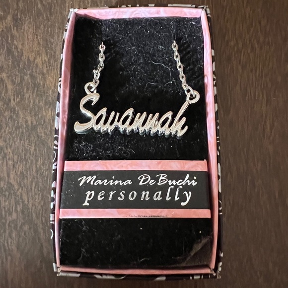 Jewelry | Marina De Buchi Cursive Name Necklace Savannah Chain ...